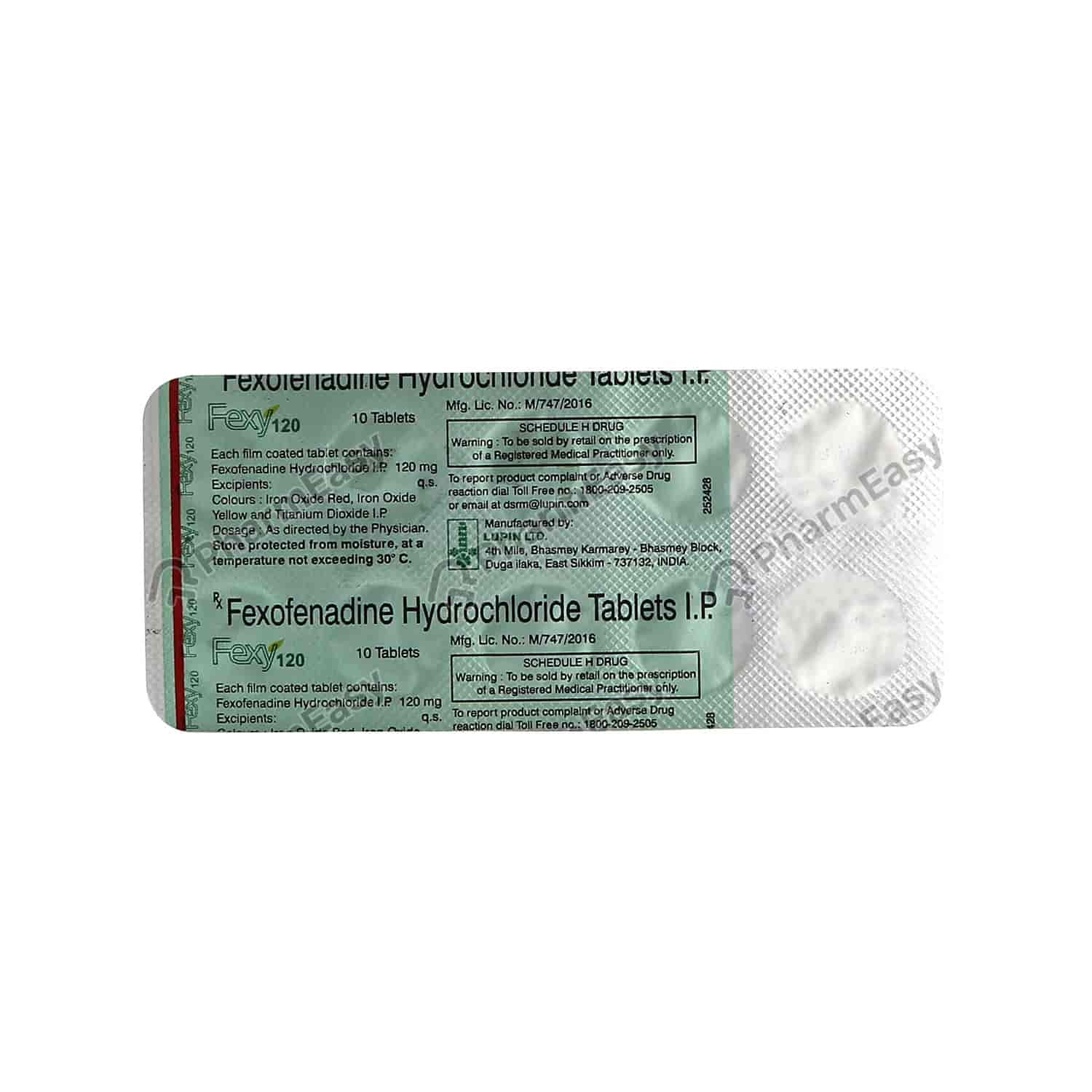 Fexy 120mg Tab - Uses, Side Effects, Dosage, Composition & Price ...