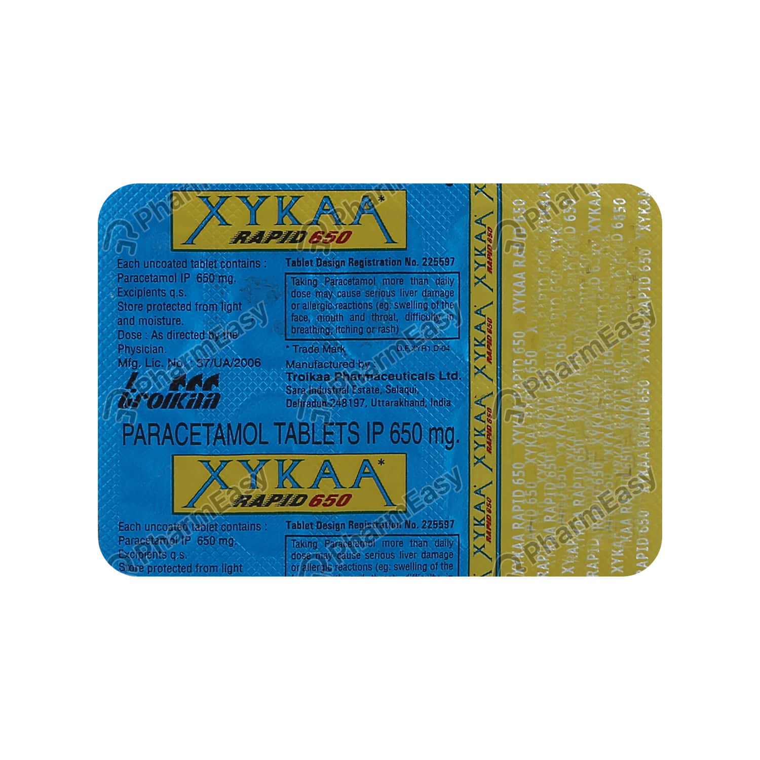 Xykaa Rapid 650 MG Tablet (10) - Uses, Side Effects, Dosage ...