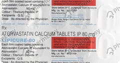 Lipicure 80 MG Tablet (10): Uses, Side Effects, Price & Dosage | PharmEasy