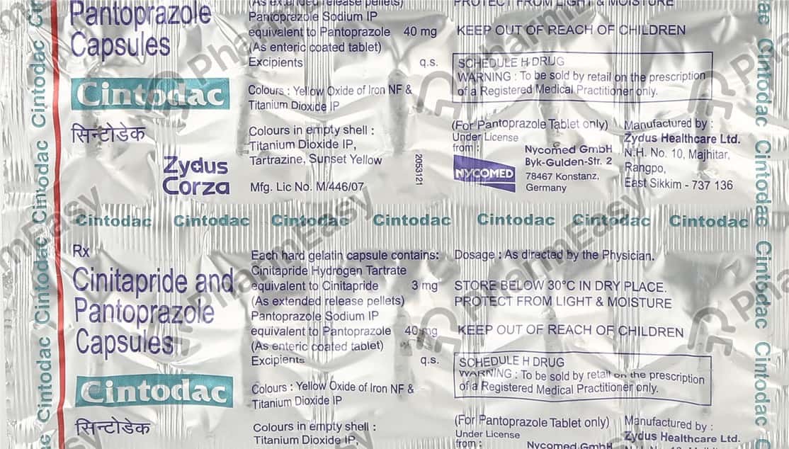 Cintodac Capsule: Uses, Side-effects, Price, Dosage & More Info - PharmEasy