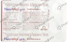 Neorelax Mr 8mg Strip Of 10 Tablets: Uses, Side Effects, Price & Dosage ...
