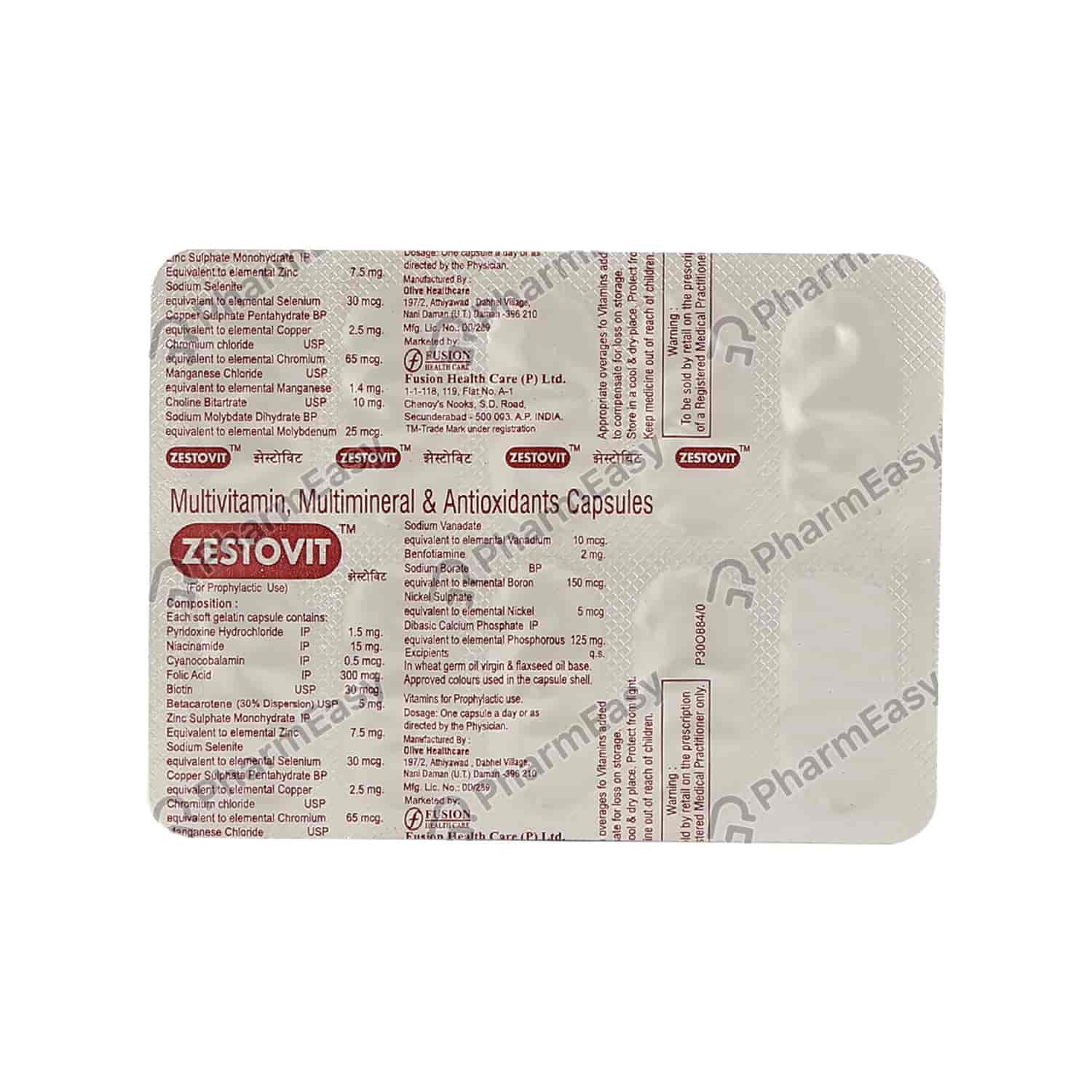 Buy Zestovit Cap Online at Flat 18% OFF* | PharmEasy