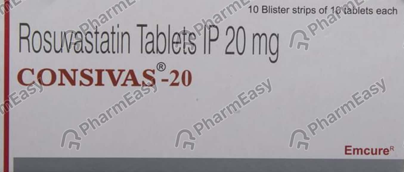 Consivas 20 MG Tablet (10): Uses, Side Effects, Price & Dosage | PharmEasy