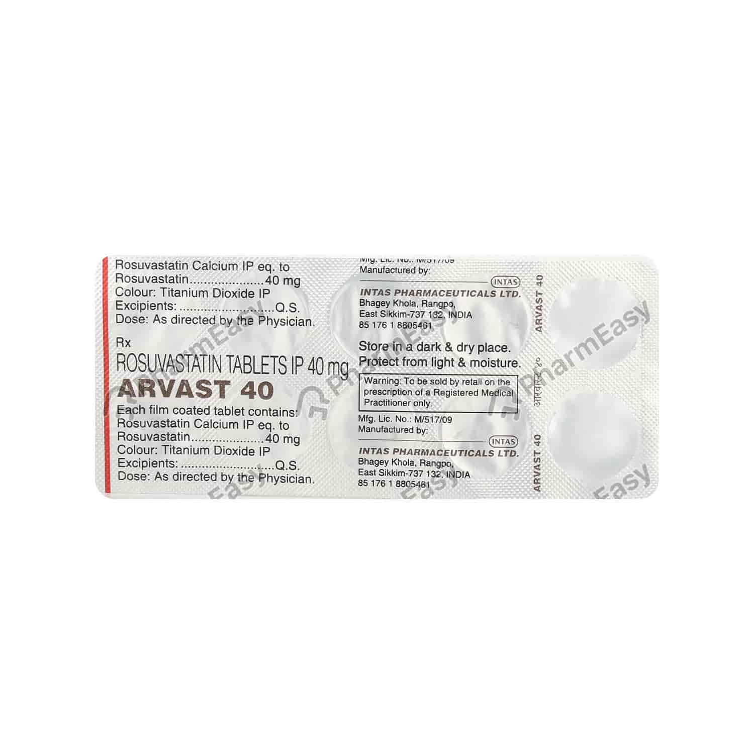 Arvast 40mg Tab - Uses, Side Effects, Dosage, Composition & Price ...