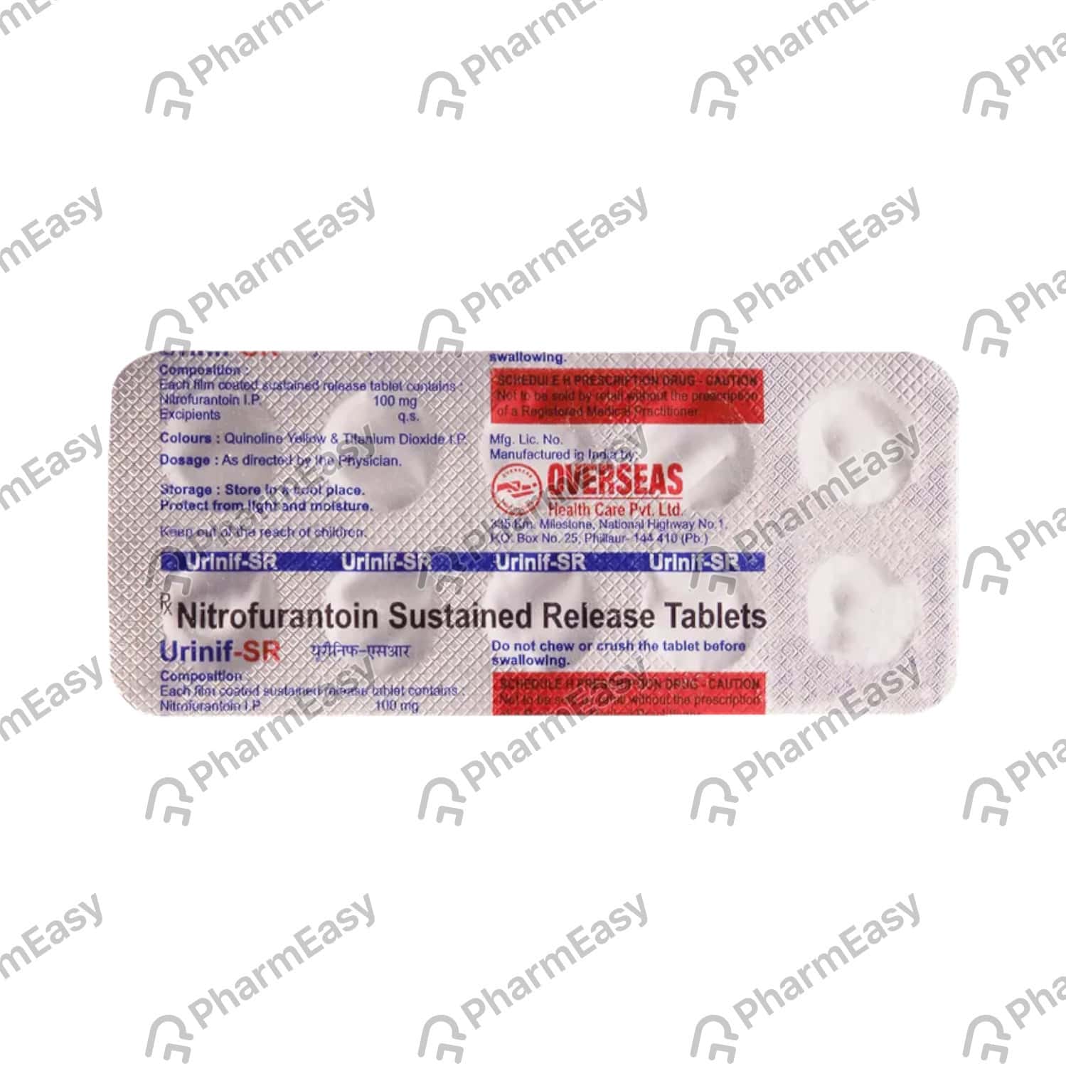 Urinif Sr 100 MG Tablet (10): Uses, Side Effects, Price & Dosage ...