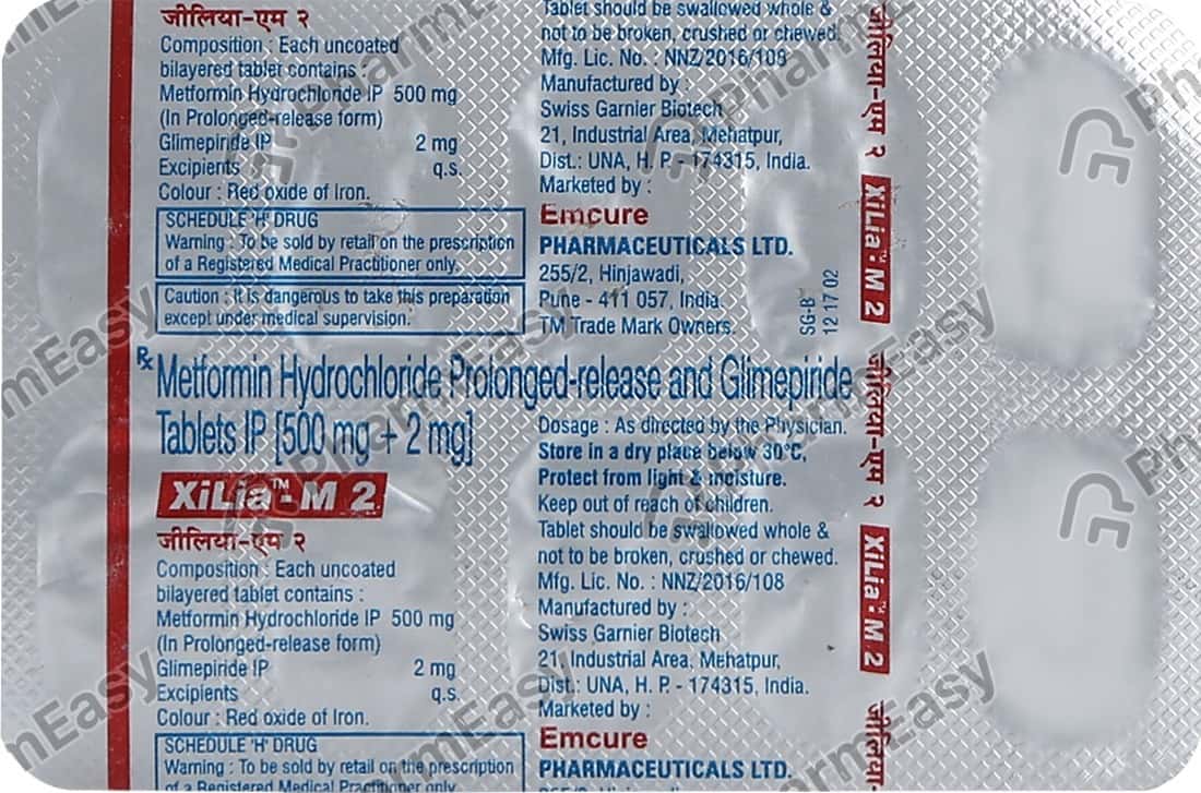 Xilia M2 Strip Of 10 Tablets: Uses, Side Effects, Price & Dosage ...