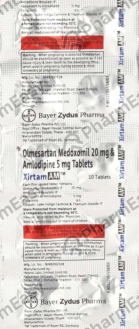 Xirtam Am Strip Of 10 Tablets: Uses, Side Effects, Price & Dosage ...