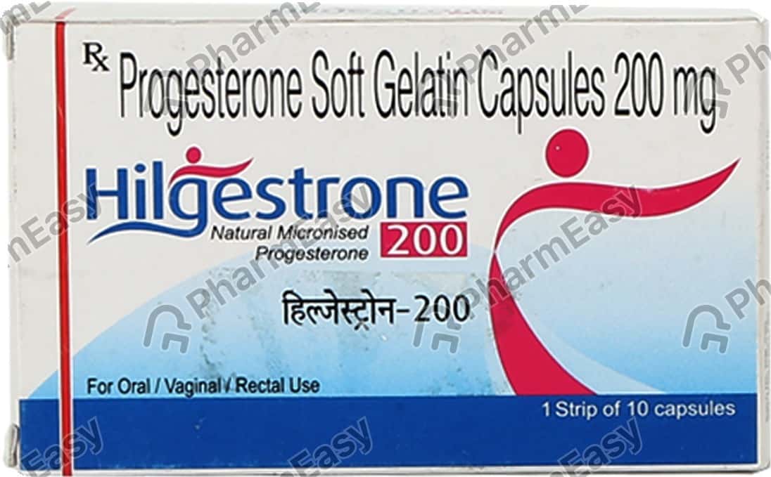 Hilgestrone 200 MG Oral/Vaginal/Rectal Capsule (10): Uses, Side Effects ...