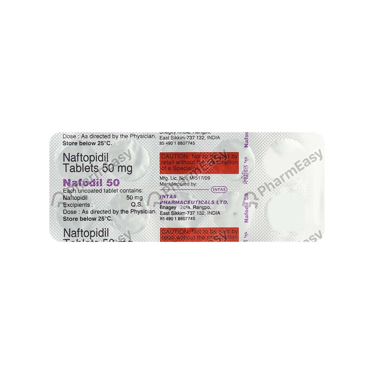 Buy Nafodil 50 MG Tablet (10) Online at Flat 18% OFF* | PharmEasy