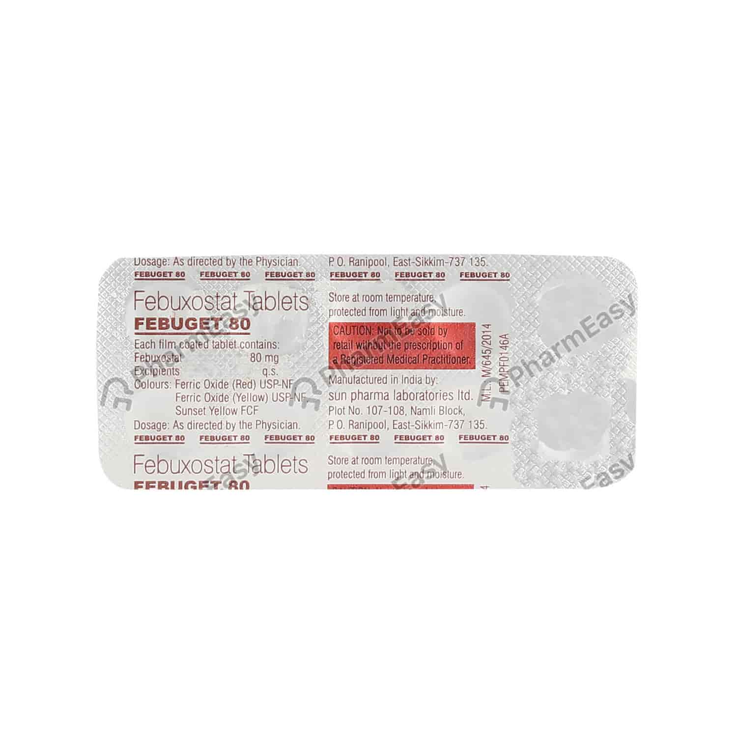 Febuget 80mg Tab - Uses, Side Effects, Dosage, Composition & Price ...