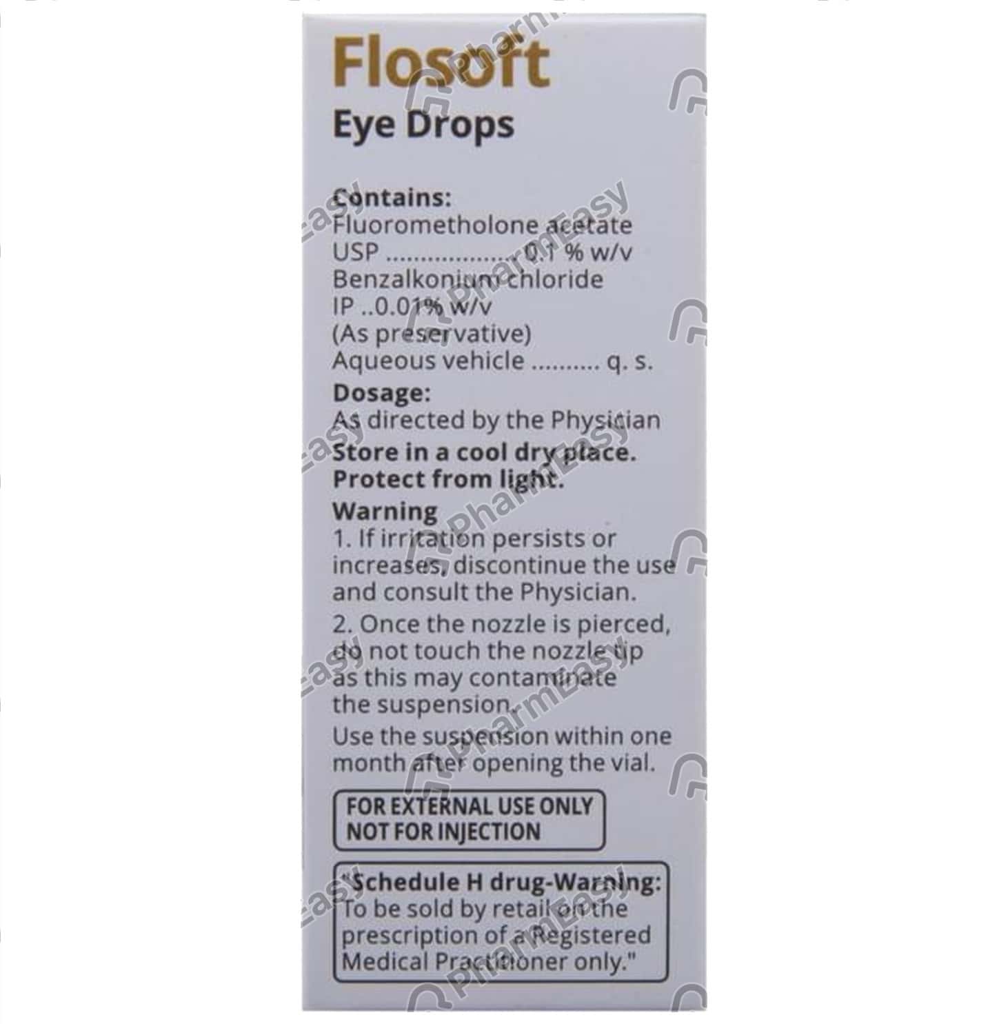 Flosoft 0.1 % Eye Drop (5): Uses, Side Effects, Price & Dosage | PharmEasy