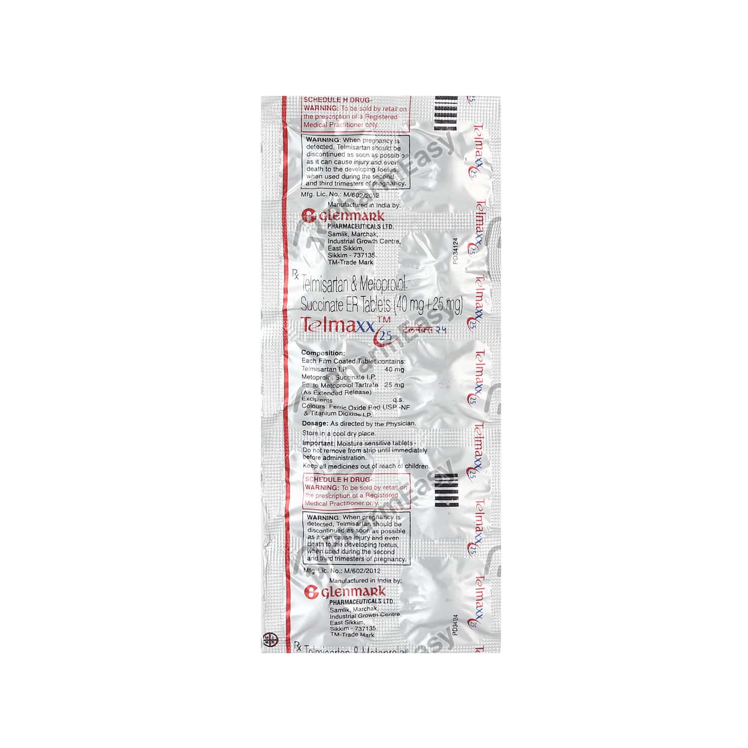 Telmaxx 25mg Tablet - Uses, Side Effects, Dosage, Composition & Price ...