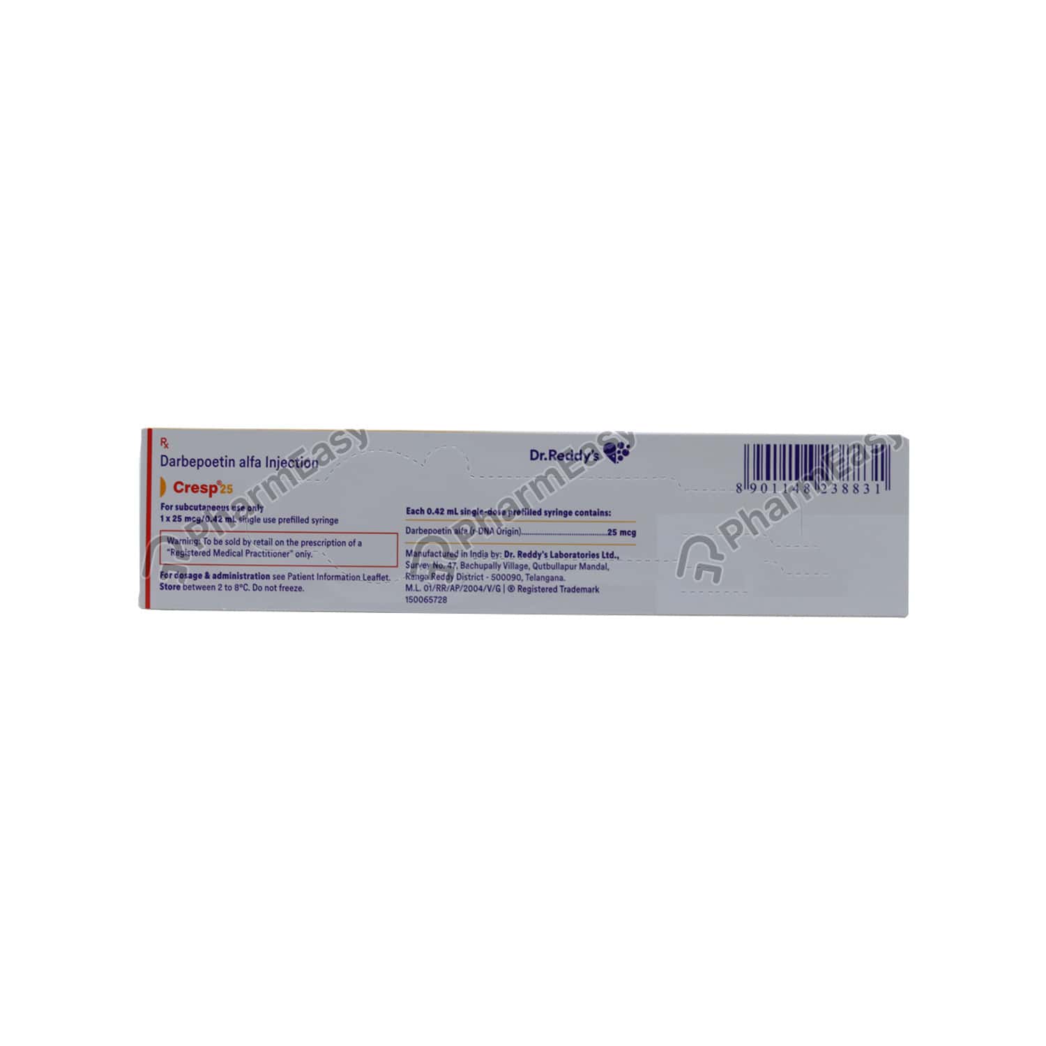 Buy Cresp 25 MCG Injection (0.42) Online at Flat 18% OFF* | PharmEasy