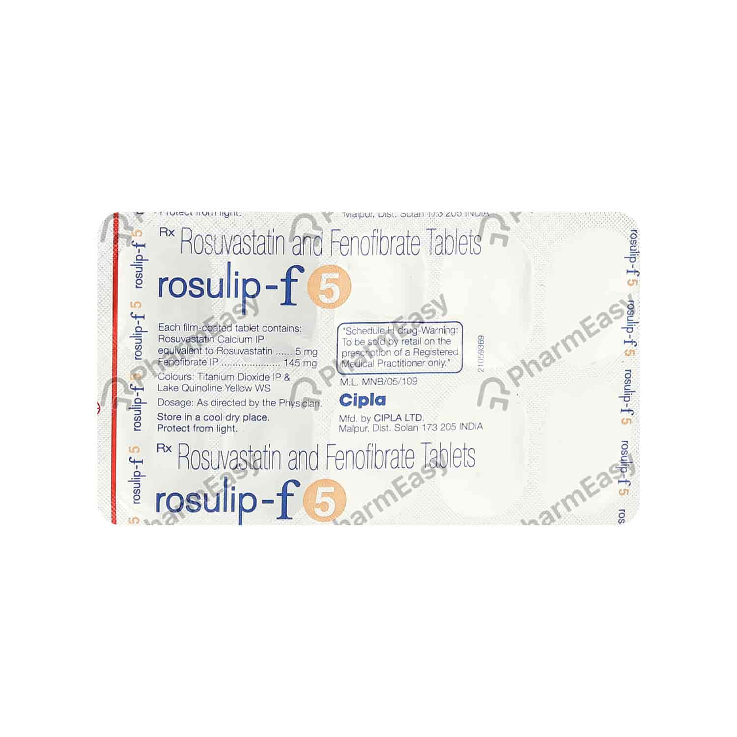 Buy Rosulip F 5mg Tablet Online at Flat 18% OFF* | PharmEasy
