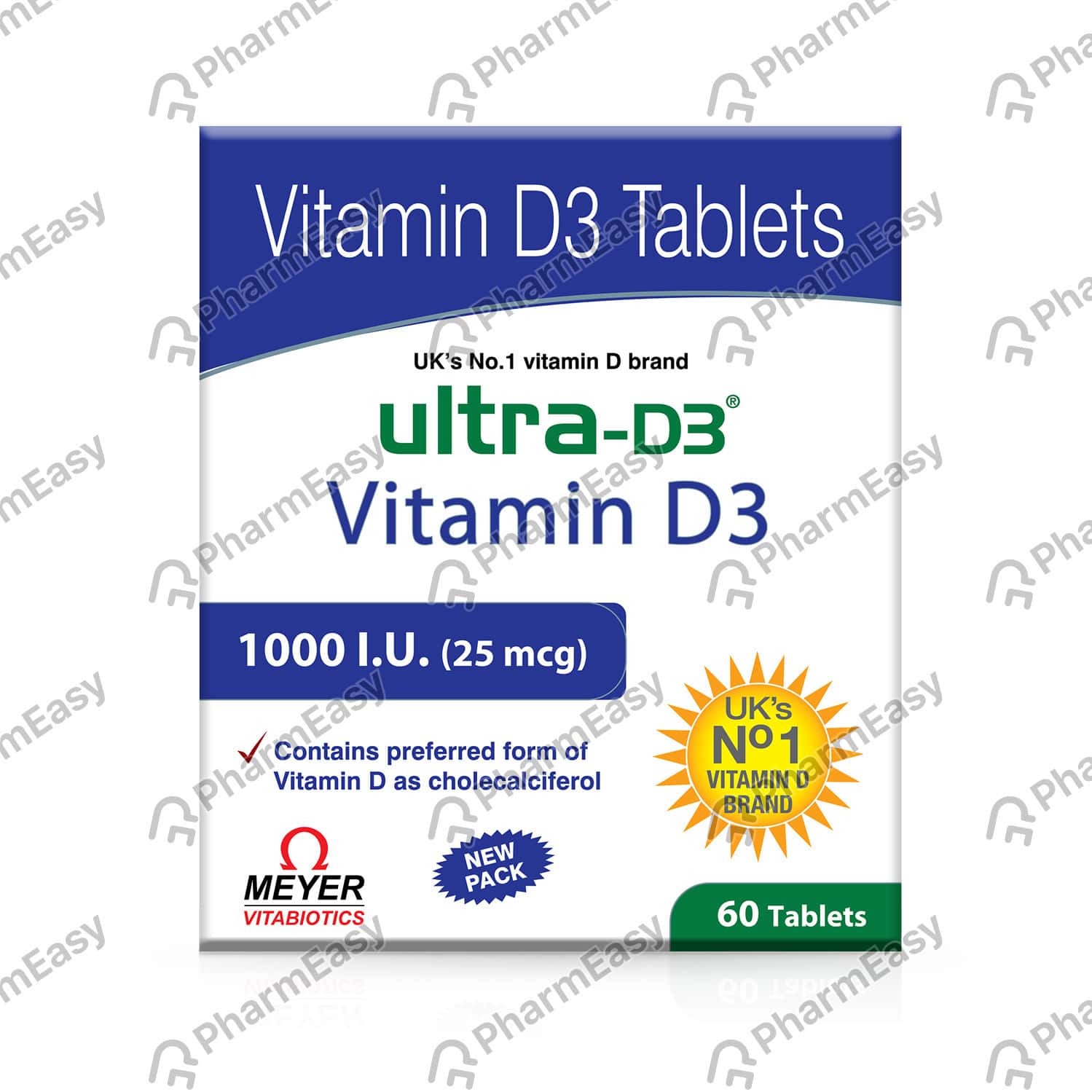 Ultra D3 1000 IU Tablet (30): Uses, Side Effects, Price & Dosage ...
