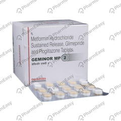 Geminor Mp 2mg Strip Of 10 Tablets: Uses, Side Effects, Price & Dosage ...