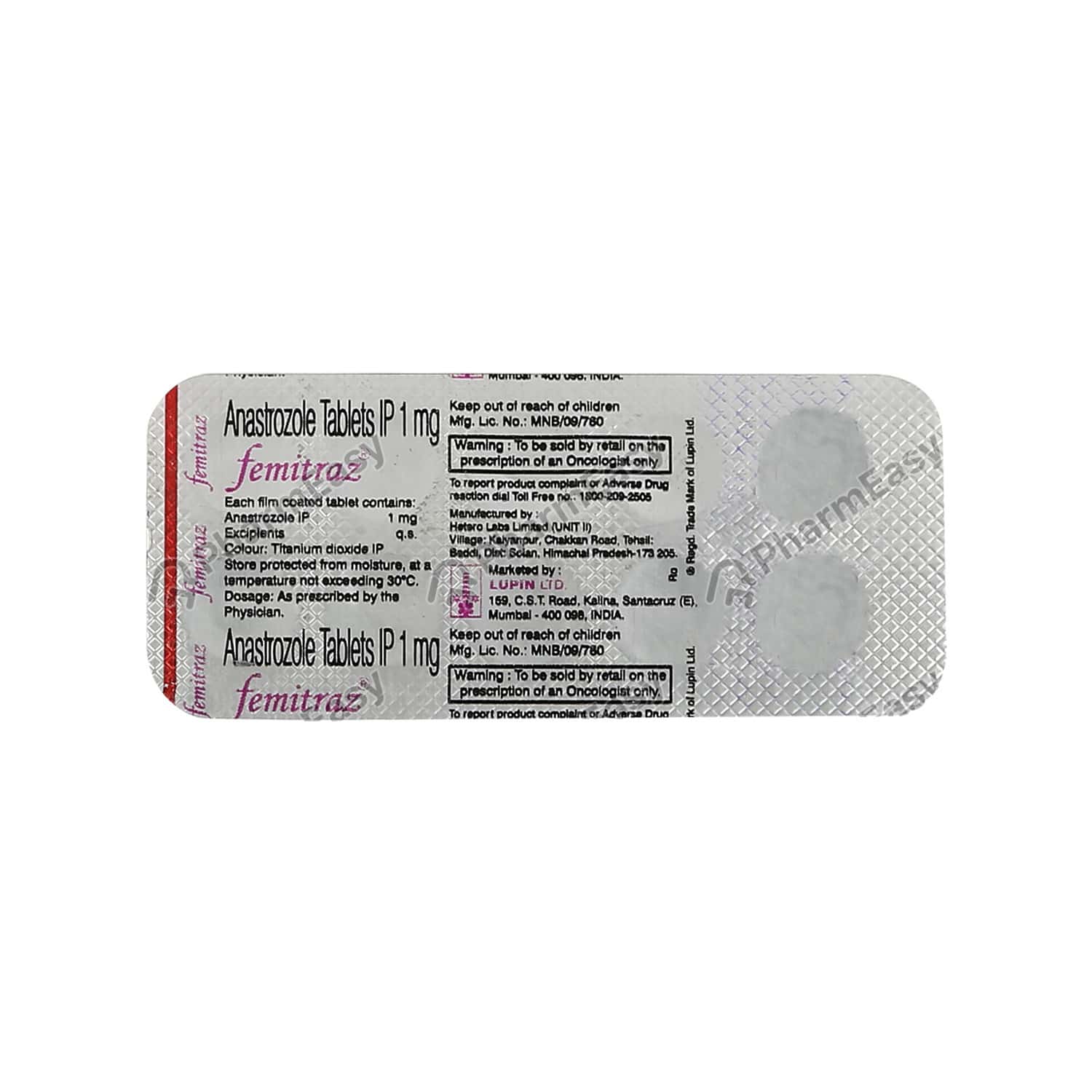 Buy Femitraz 1 MG Tablet (10) Online at Flat 18% OFF* | PharmEasy