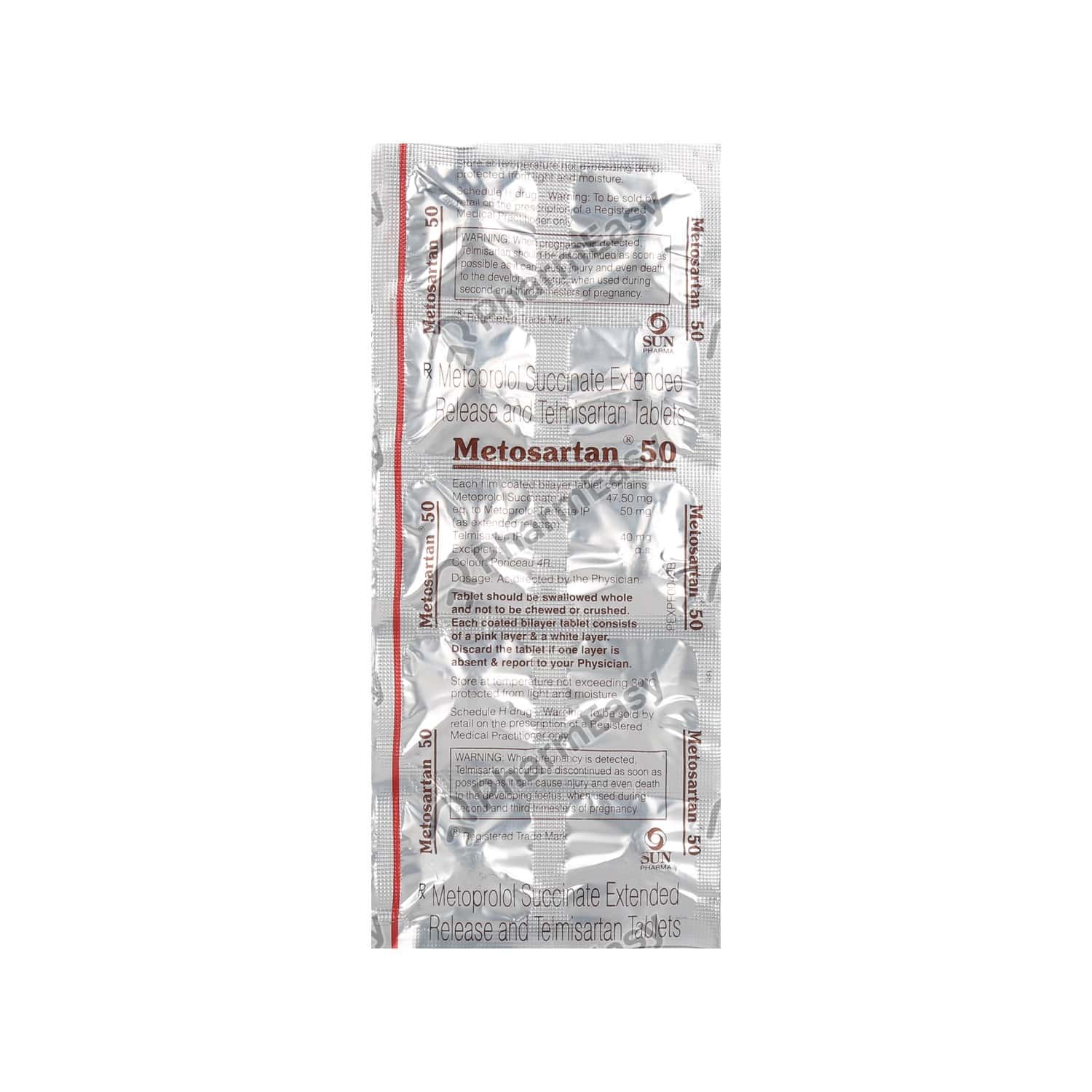 Buy Metosartan 50mg Strip Of 10 Tablets Online at Flat 18% OFF* | PharmEasy