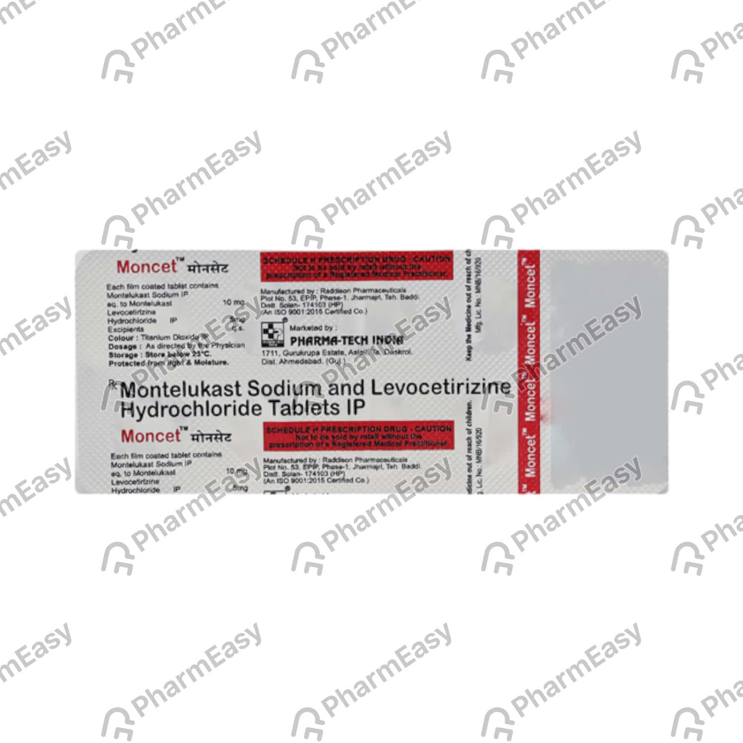 Moncet 10mg Strip Of 10 Tablets ( Pharmatech ): Uses, Side Effects ...