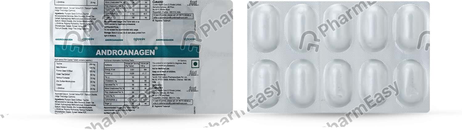 Buy Androanagen Strip Of 10 Tablets Online at Flat 15% OFF | PharmEasy