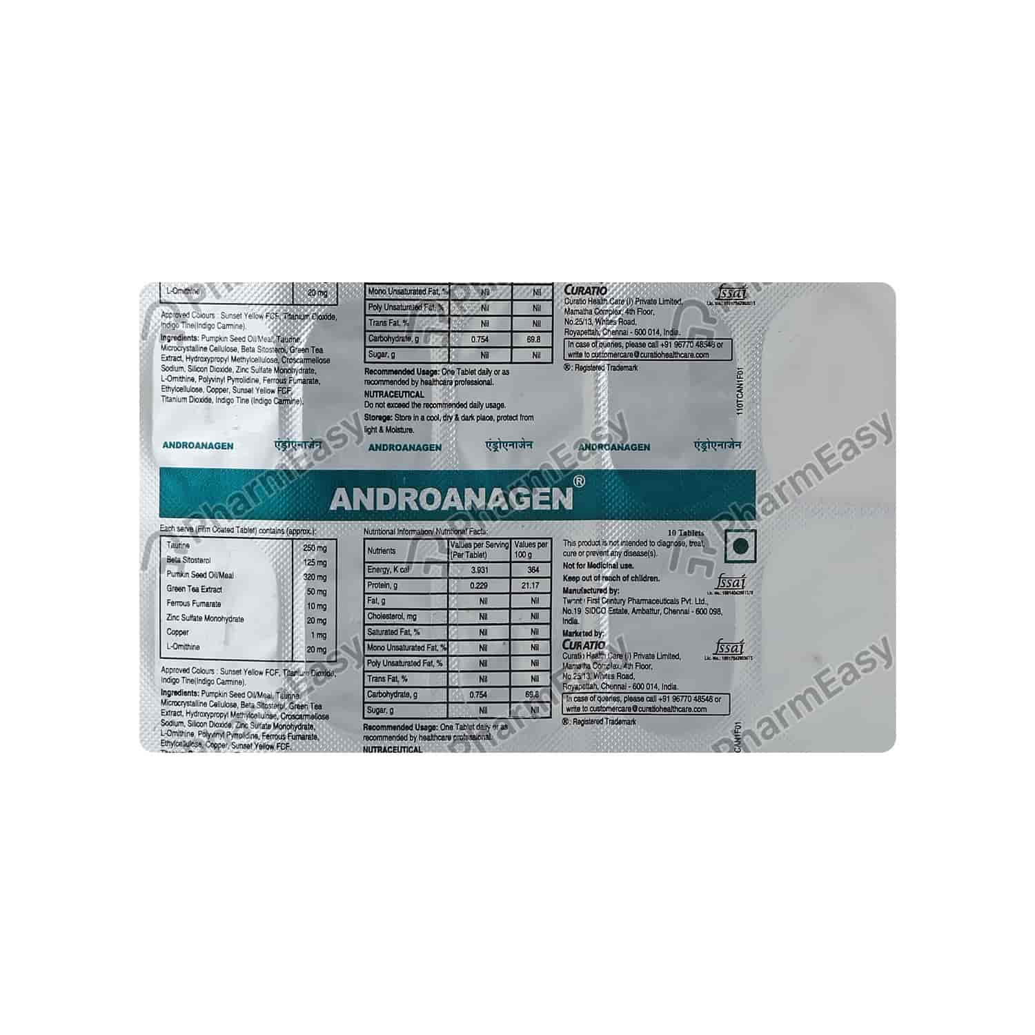 Buy Androanagen Tab Online at flat 15% off | PharmEasy