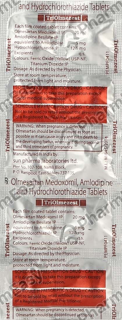 Triolmezest 20mg Strip Of 10 Tablets: Uses, Side Effects, Price ...
