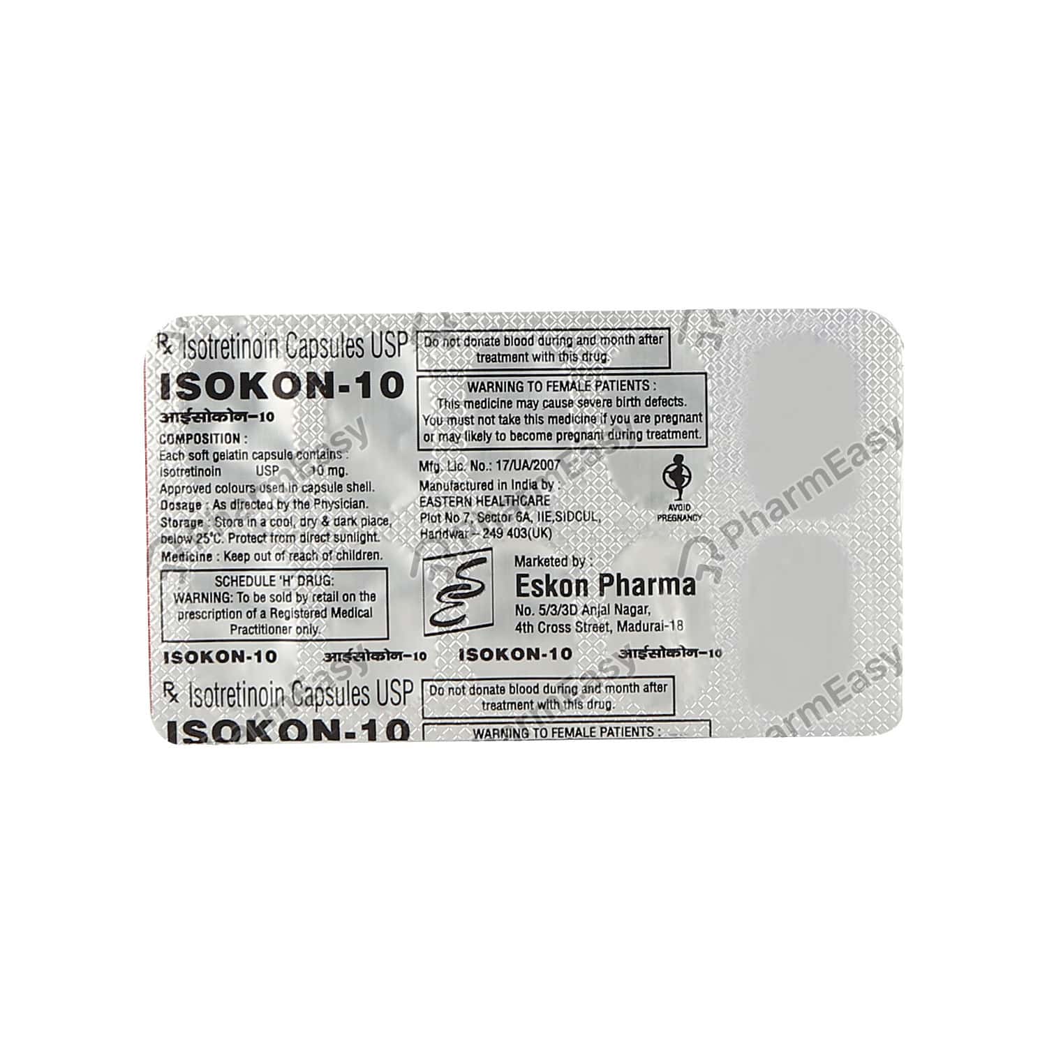 Buy Isokon 10 MG Capsule (10) Online at Flat 18% OFF* | PharmEasy