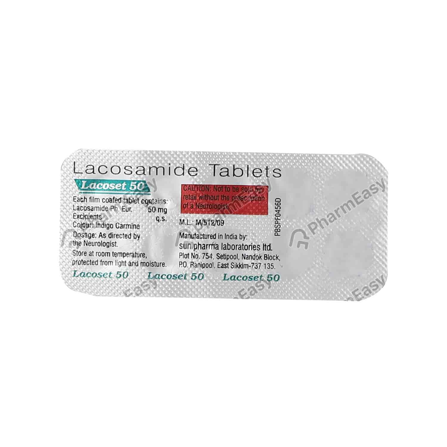 Buy Lacoset 50mg Tablet Online at flat 15% off | PharmEasy