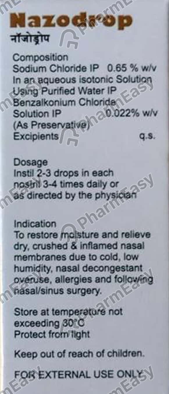 Buy Nazodrop 0.65 %W/V Nasal Drop (10) Online at Flat 15% OFF | PharmEasy