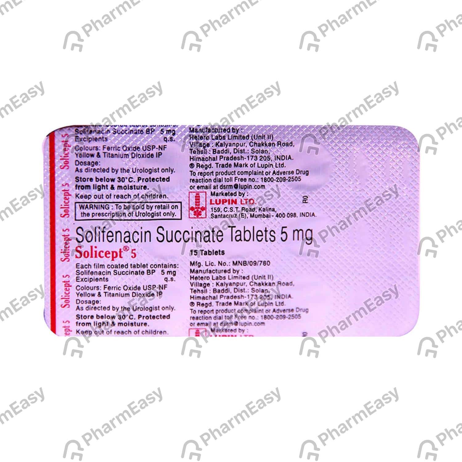 Solicept 5 MG Tablet (10): Uses, Side Effects, Price & Dosage | PharmEasy