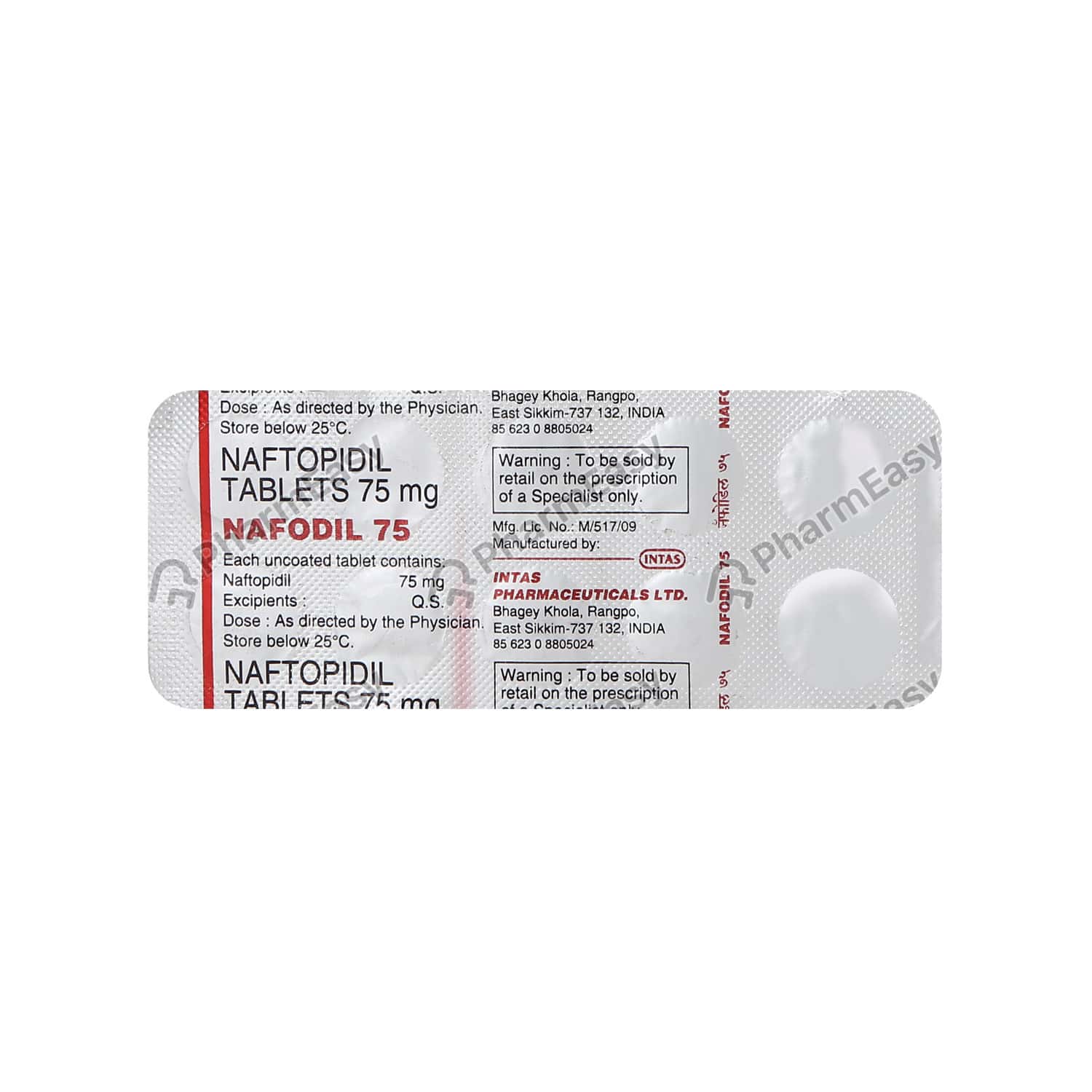 Buy Nafodil 75 MG Tablet (10) Online at Flat 18% OFF* | PharmEasy