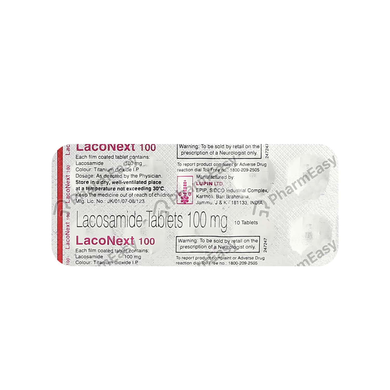 Buy Laconext 100 MG Tablet (10) Online at Flat 18% OFF* | PharmEasy