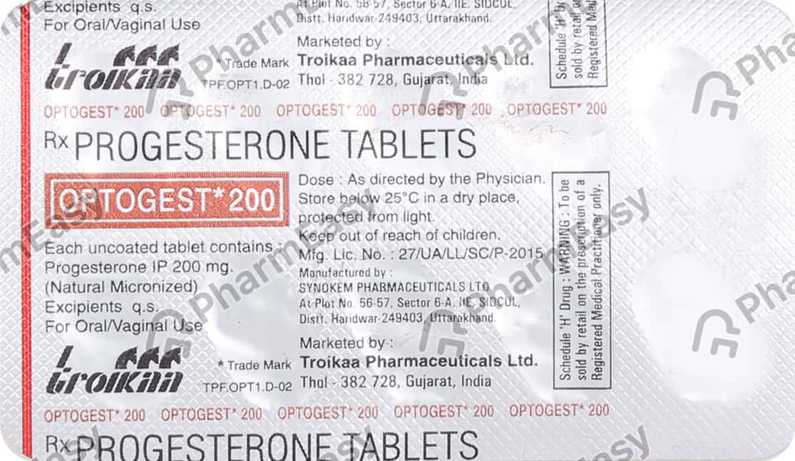 Optogest 200 MG Oral/Vaginal Tablet (10): Uses, Side Effects, Price ...