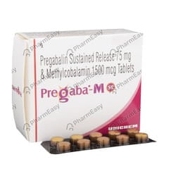 Pregaba M Sr 75mg Strip Of 10 Tablets - Uses, Side Effects, Dosage ...