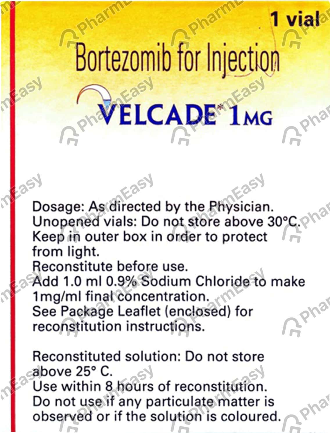 Buy Velcade Injection (1) Online at Flat 15% OFF | PharmEasy