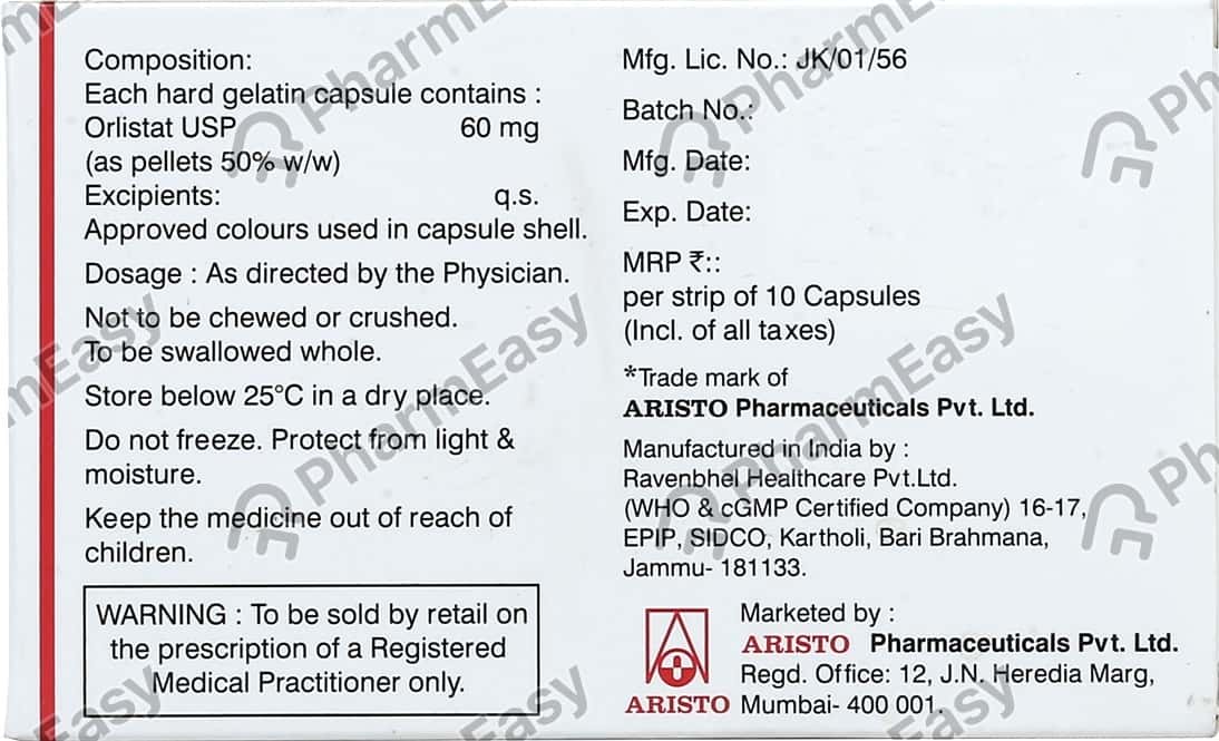 O Stat 60 MG Capsule (10): Uses, Side Effects, Price & Dosage | PharmEasy