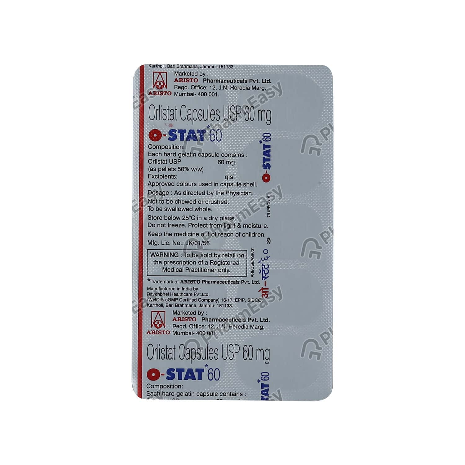 Buy O Stat 60 MG Capsule (10) Online at Flat 18% OFF* | PharmEasy