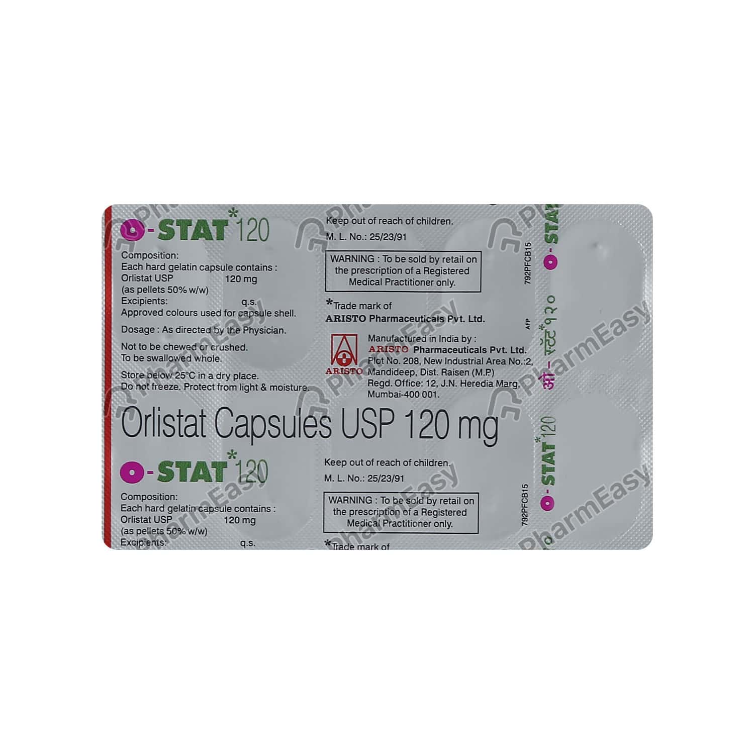 Buy O Stat 120 MG Capsule (10) Online at Flat 18% OFF* | PharmEasy