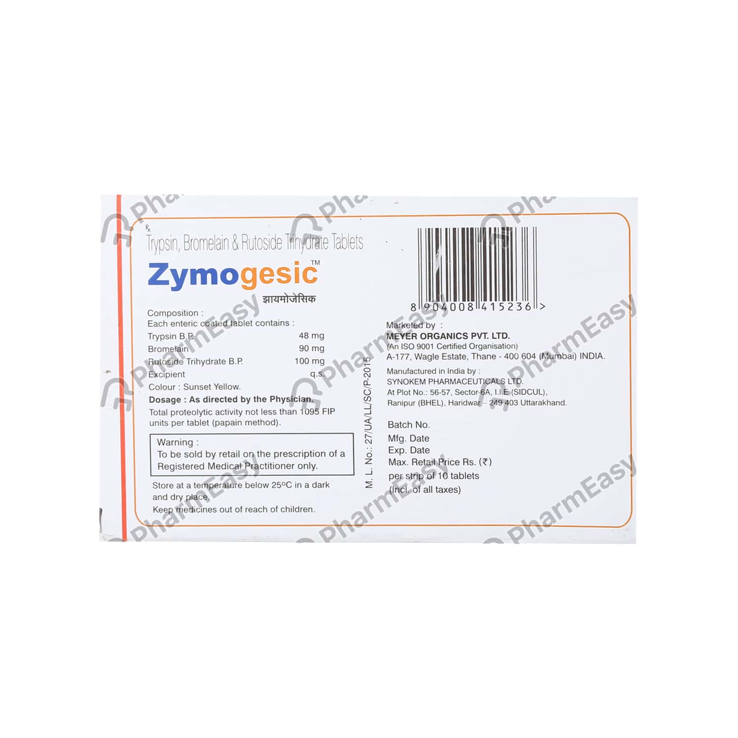 Zymogesic Tablet: Uses, Side Effects, Price, Dosage & Composition ...