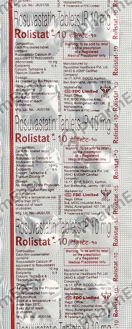 Rolistat 10 MG Tablet (10): Uses, Side Effects, Price & Dosage | PharmEasy