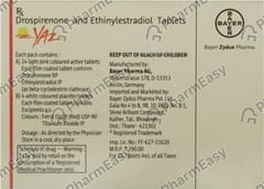 Yaz Strip Of 28 Tablets: Uses, Side Effects, Price & Dosage | PharmEasy