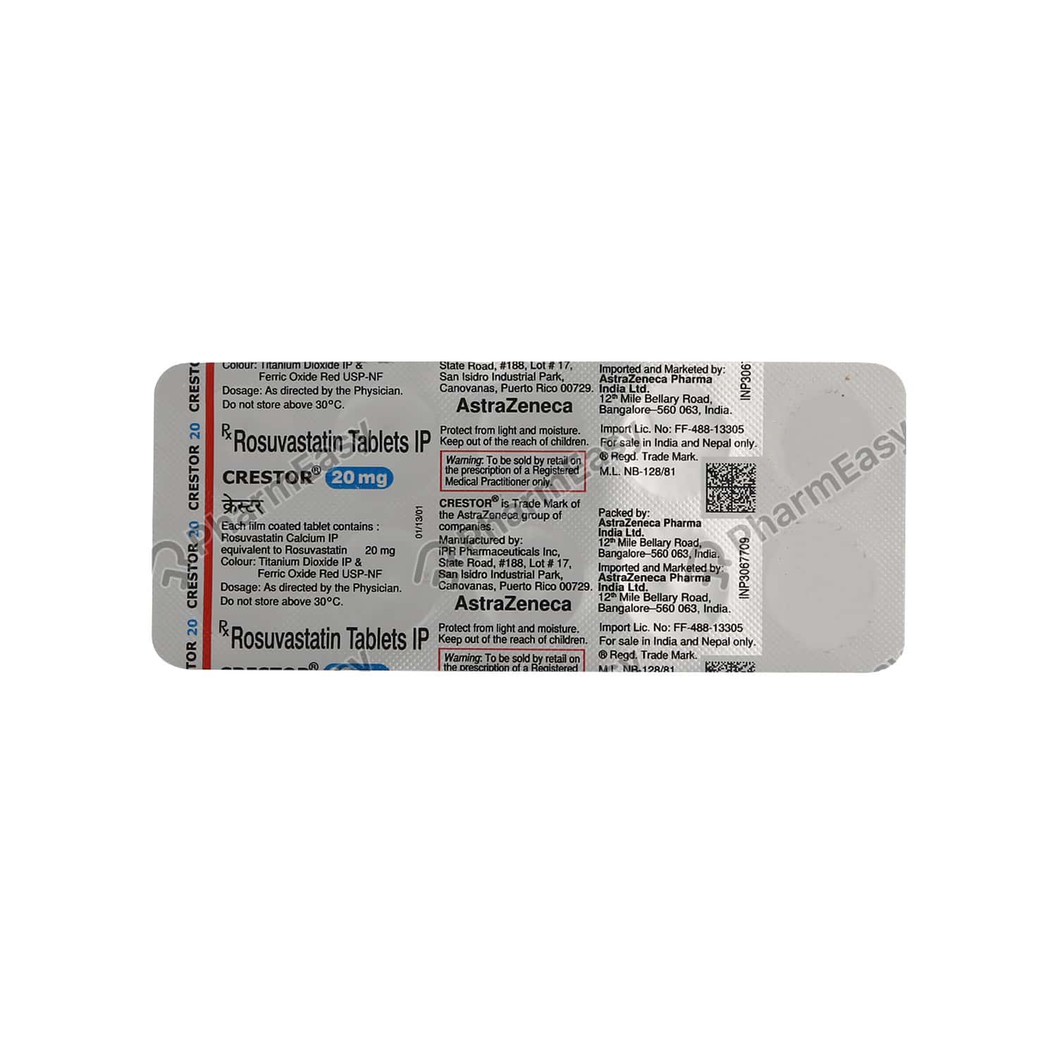 Crestor 20 MG Tablet (10) - Uses, Side Effects, Dosage, Composition ...