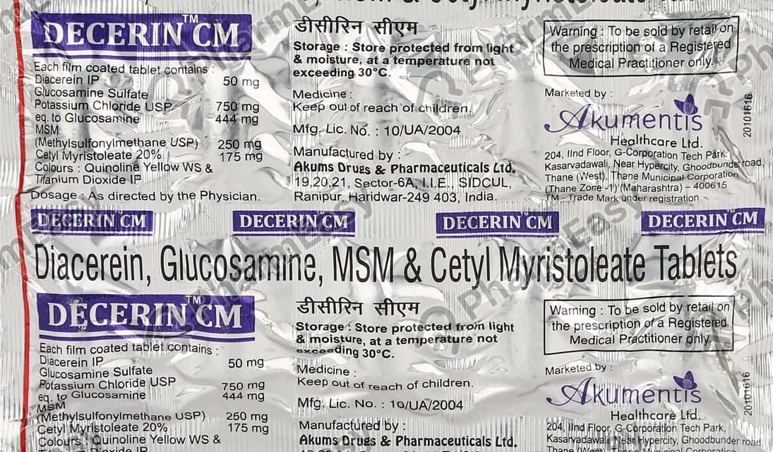 Decerin Cm Tablet: Uses, Side Effects, Price & Dosage | PharmEasy