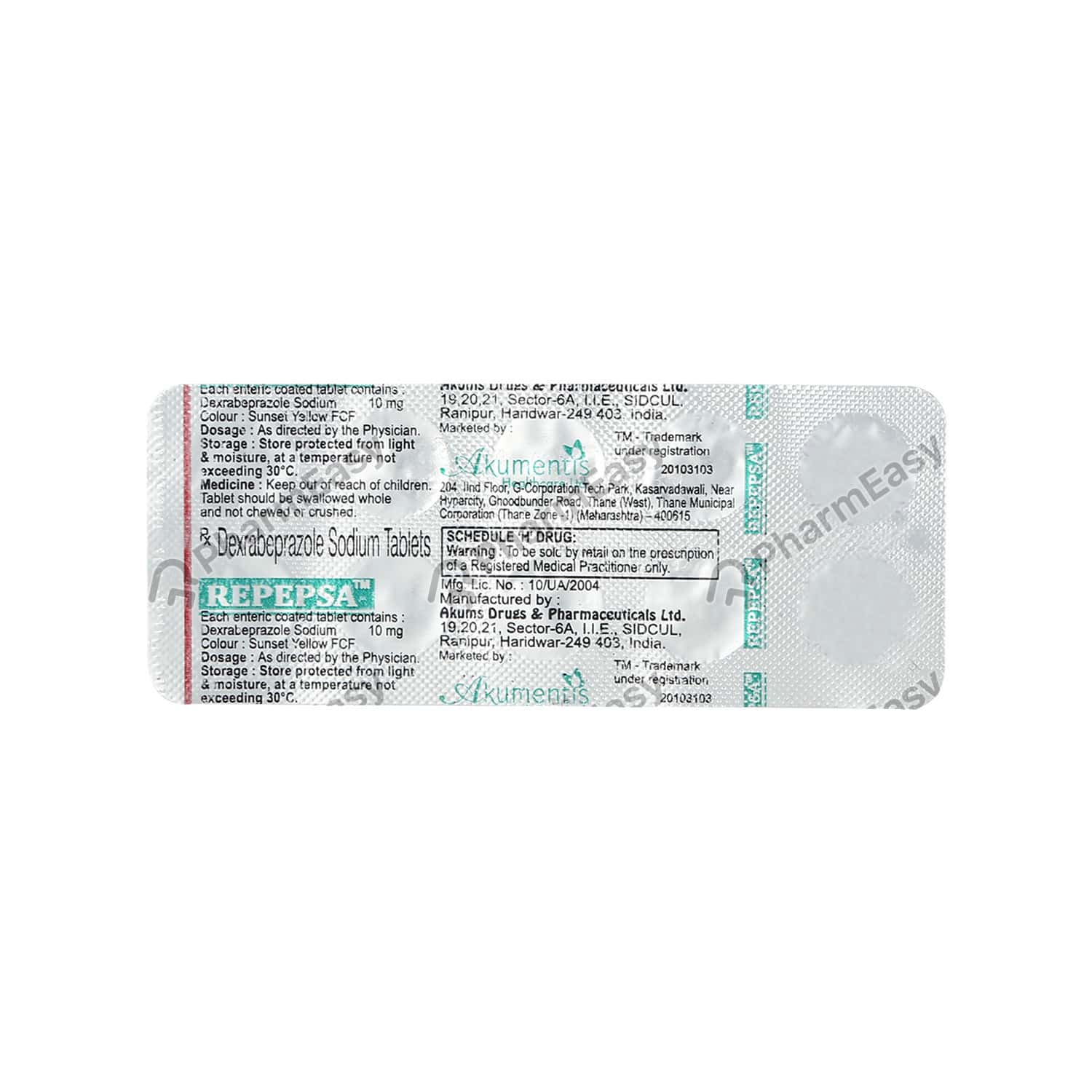 Repepsa 10 MG Tablet (10): Uses, Side Effects, Price, Dosage ...