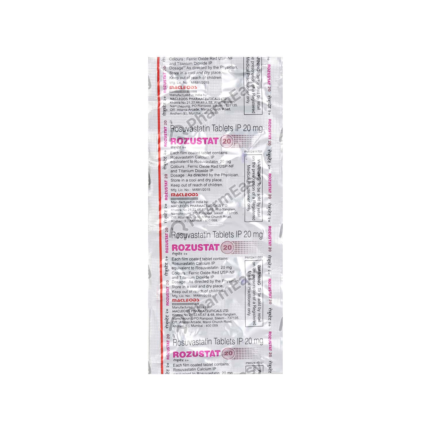 Rozustat 20 MG Tablet (10) - Uses, Side Effects, Dosage, Composition ...