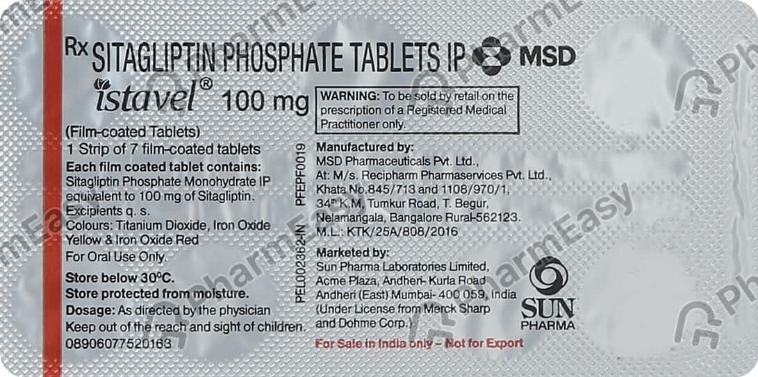 Istavel 100 MG Tablet (7): Uses, Side Effects, Price & Dosage | PharmEasy