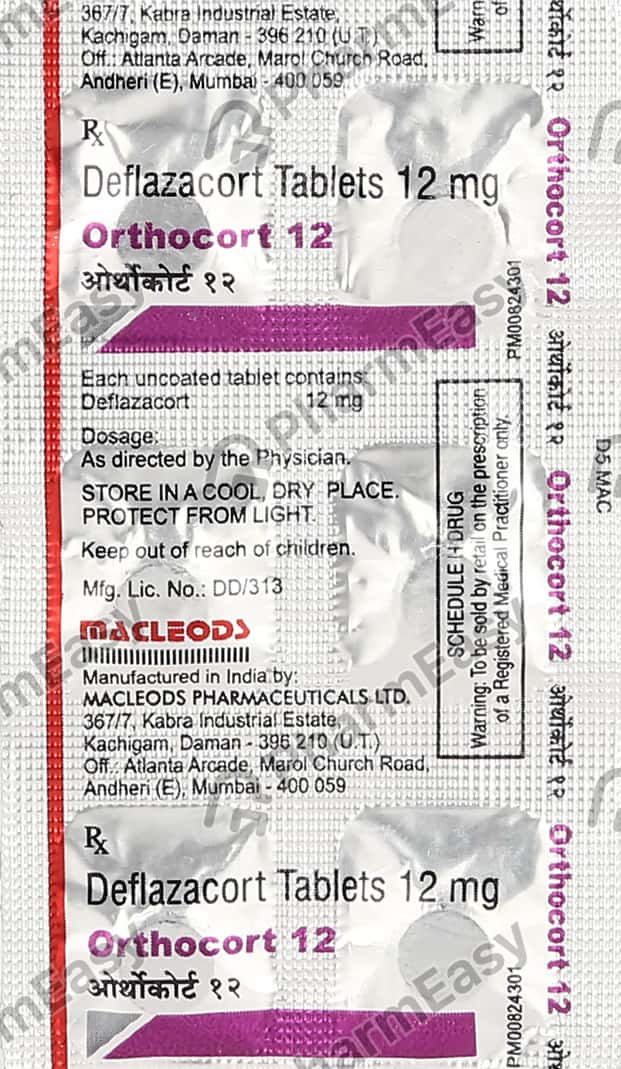 Orthocort 12 MG Tablet (6): Uses, Side Effects, Price & Dosage | PharmEasy