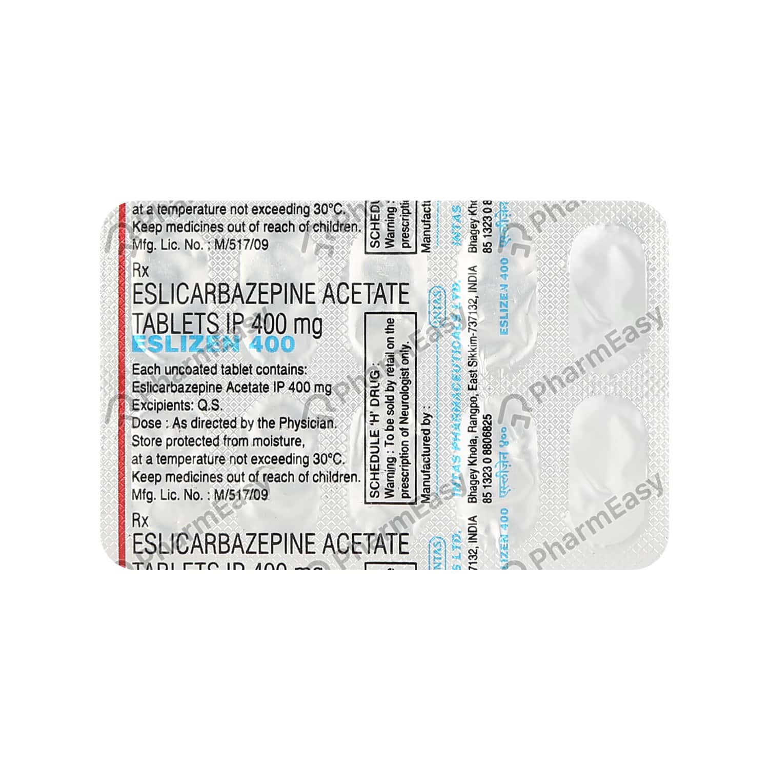 Buy Eslizen 400 MG Tablet (10) Online at Flat 18% OFF* | PharmEasy