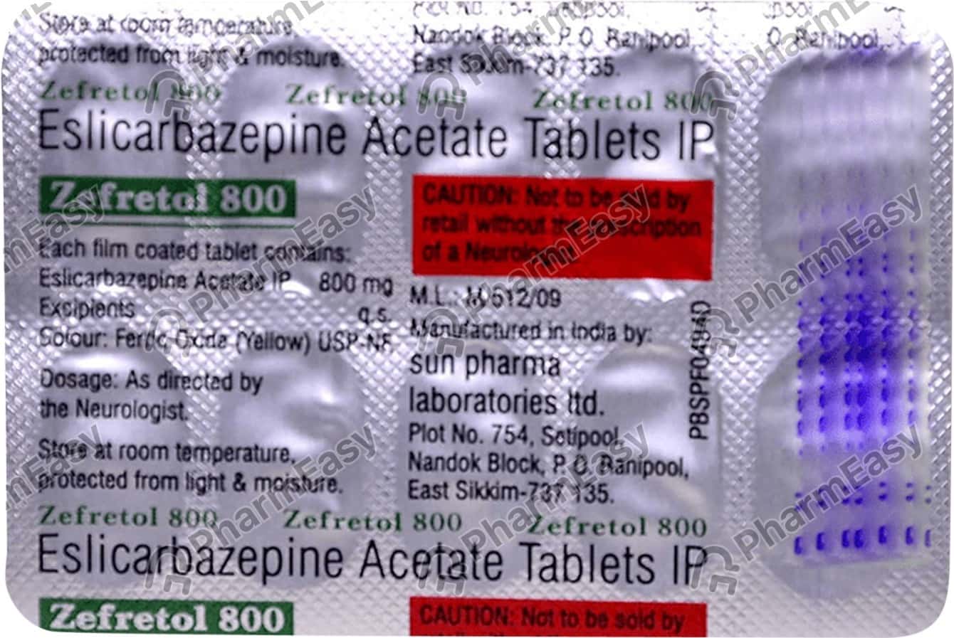 Buy Zefretol 800 MG Tablet (10) Online at Flat 15% OFF | PharmEasy