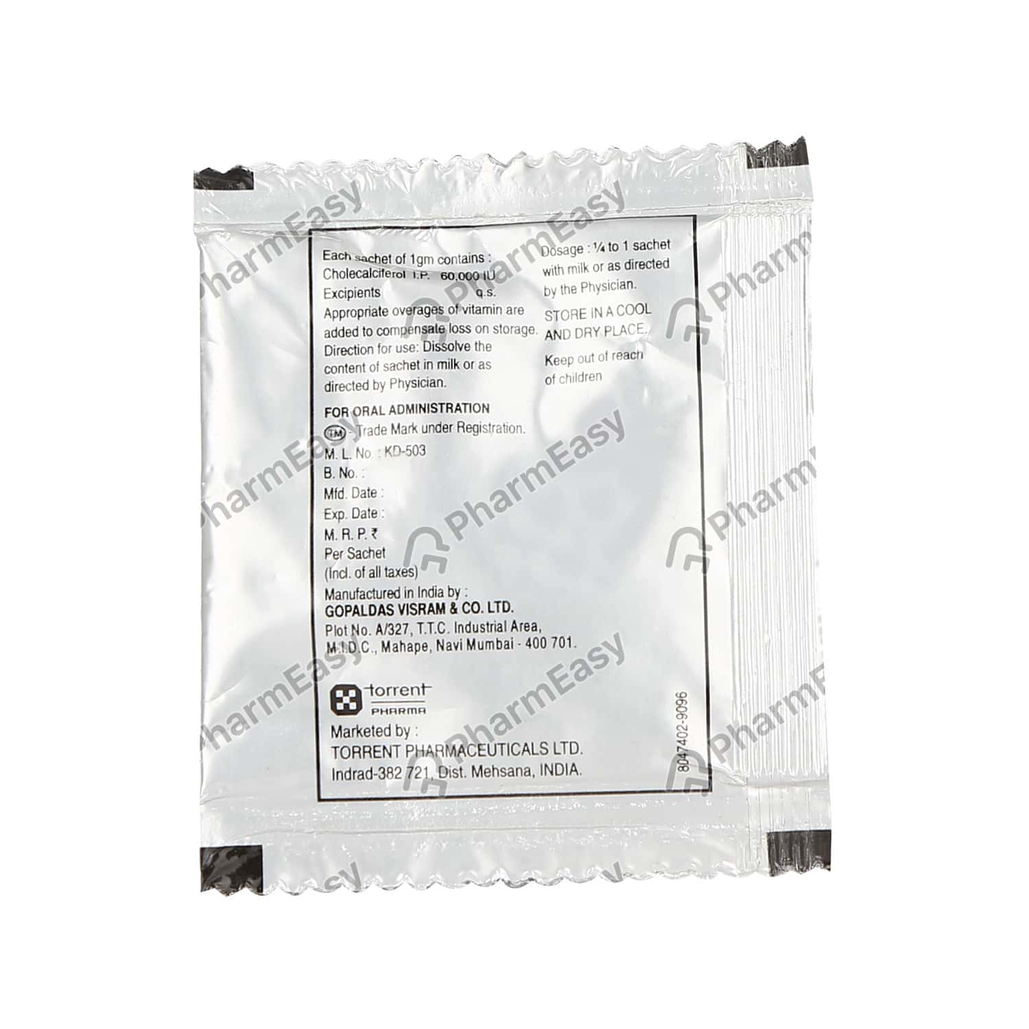 D 360 60000 IU Granule (1) - Uses, Side Effects, Dosage, Composition ...
